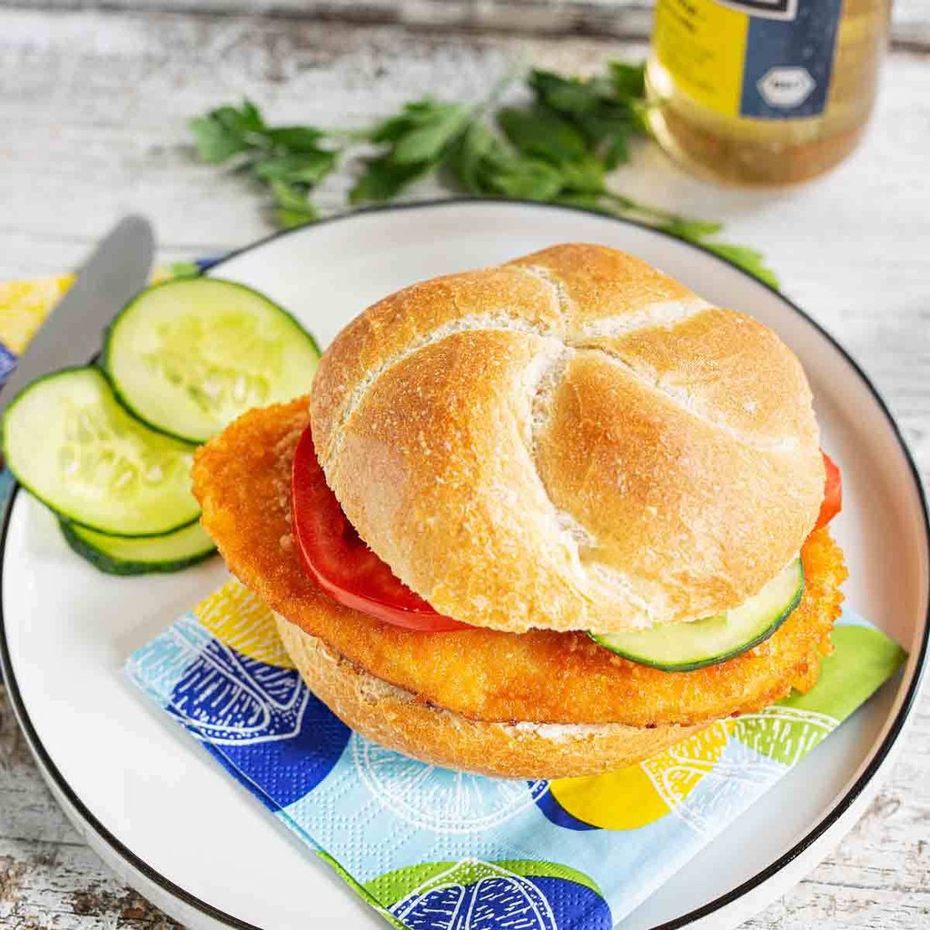 Schnitzelbrötchen mit Remoulade